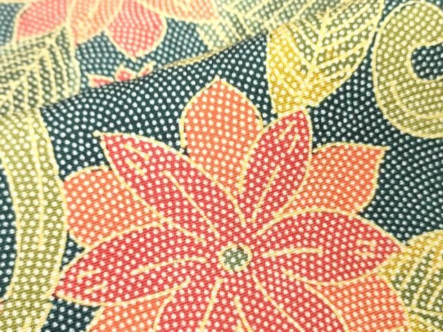 平和屋着物□本場染大島紬 花唐草文 正絹 逸品 DABB7207op - メルカリ