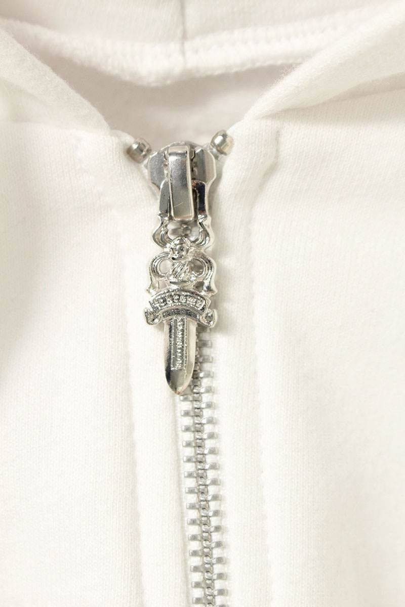 クロムハーツ SWTSHRT HD ZIP 袖英字プリントダガージップパーカー
