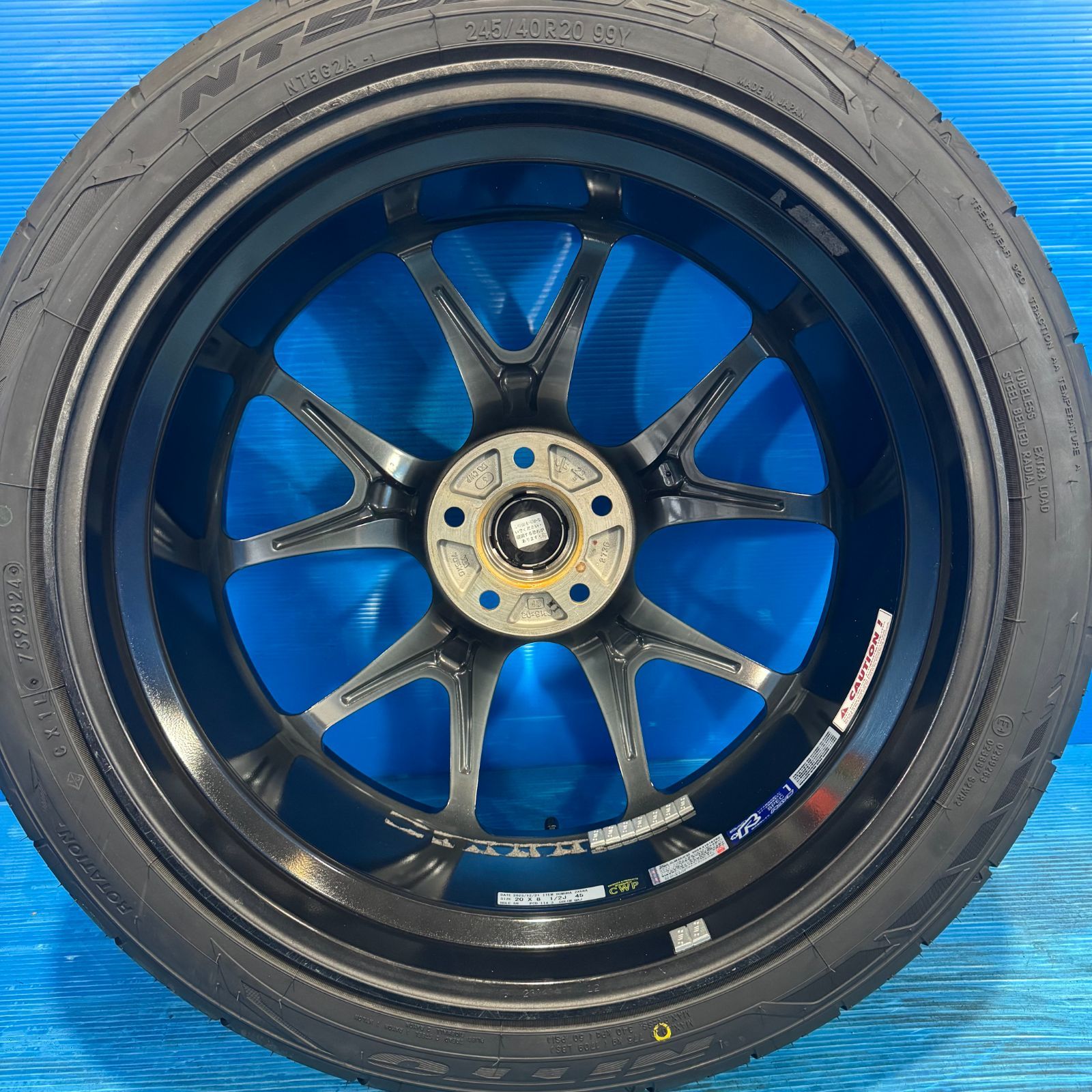 美品 RAYS HOMURA 2×5 RA 20インチ 8.5J +45 レイズ ホムラ NITTO NT555 G2 245/40R20 9 ...