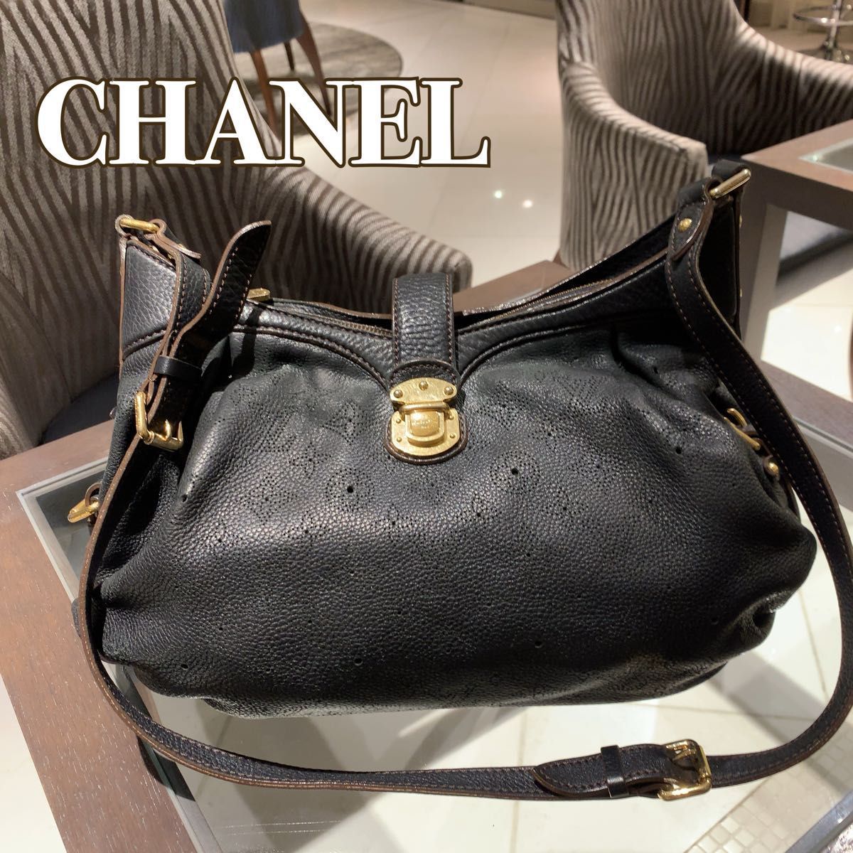 本物 LOUIS VUITTON モノグラム マヒナ XS ショルダーバッグ ノワール ブラック M95660 AR2028 - メルカリ