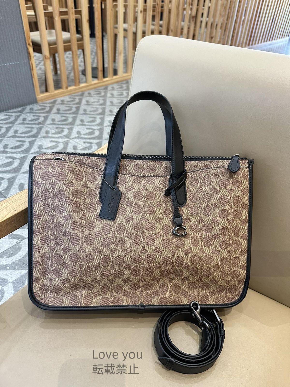 COACH CV970 ISAAC アイザック ワークバッグ メンズ ビジネストートバッグ シグネチャー・レザー アウトレット カーキマルチ ...