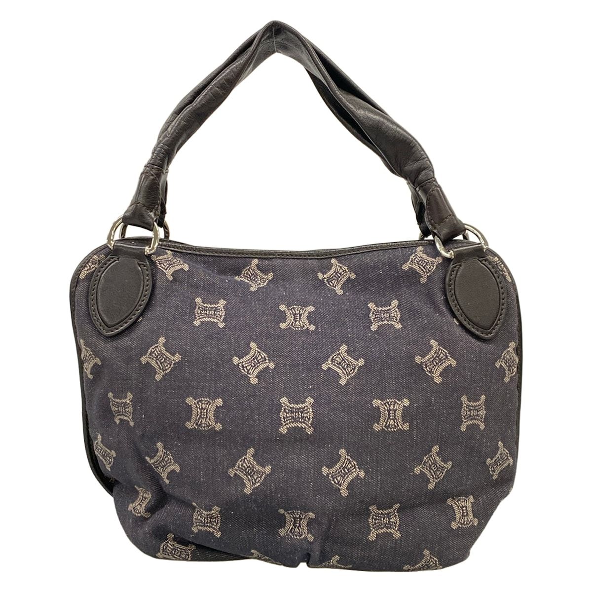 CELINE Tote Bag Bittersweet Dark Navy Ivory Black Leather From Japan | eBay