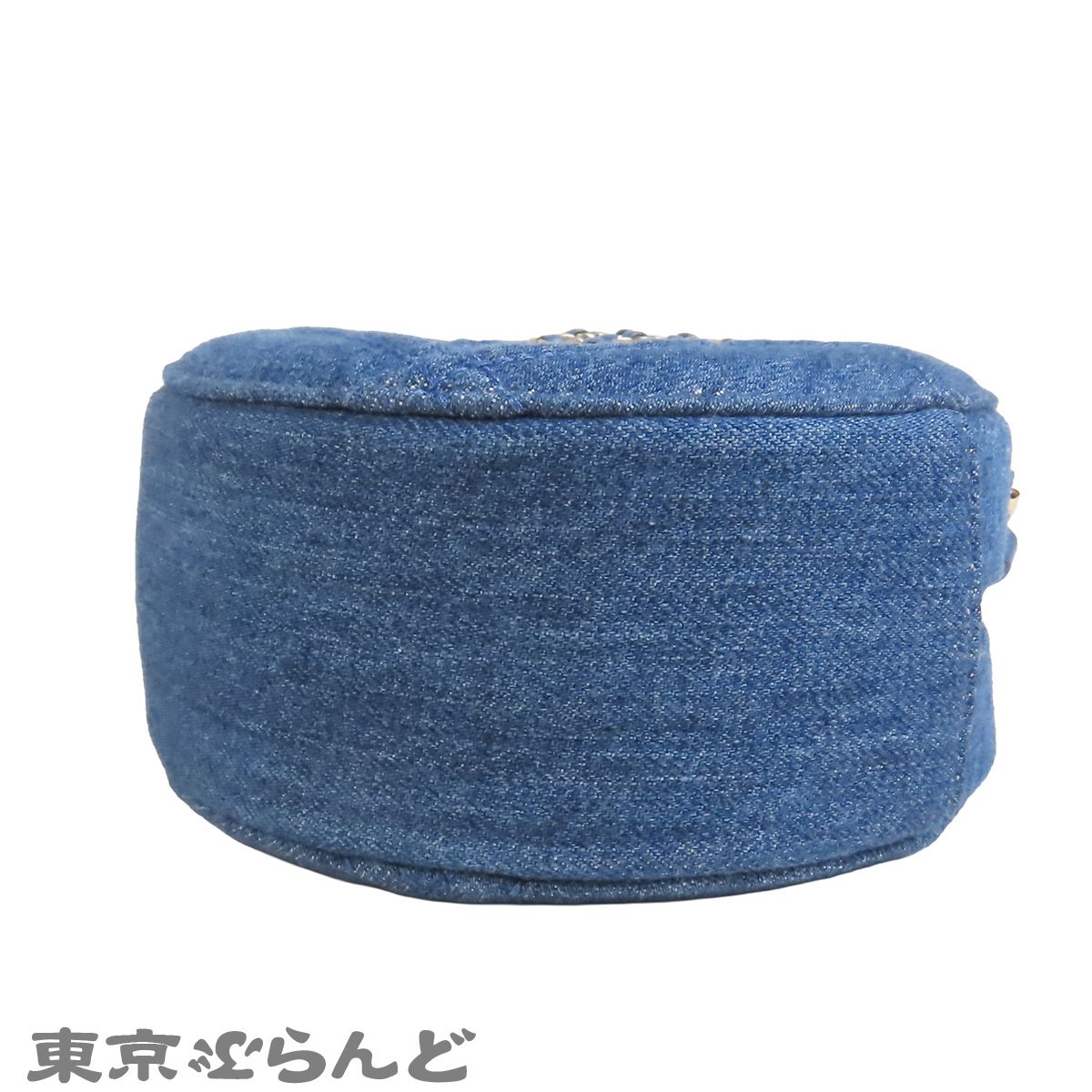 シャネル CHANEL シャネル19 AP0945 ブルー ゴールド金具×シルバー金具 デニム ラウンド マトラッセ チェーンショルダーバッグ ...
