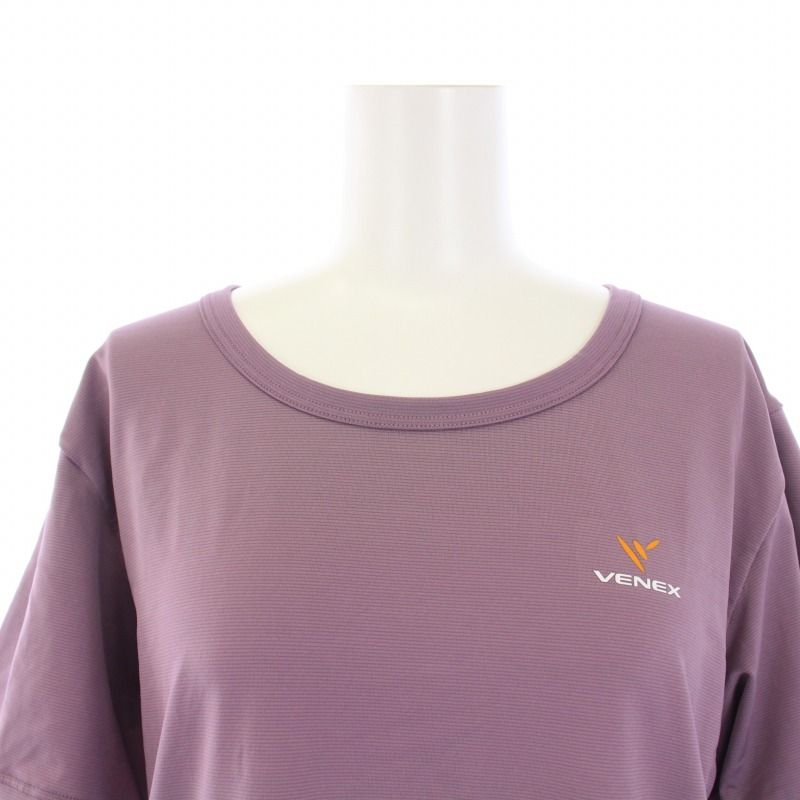 ベネクス VENEX リカバリーウェア Tシャツ カットソー 半袖 クルーネック ロゴ XL 紫 パープル /BM - メルカリ