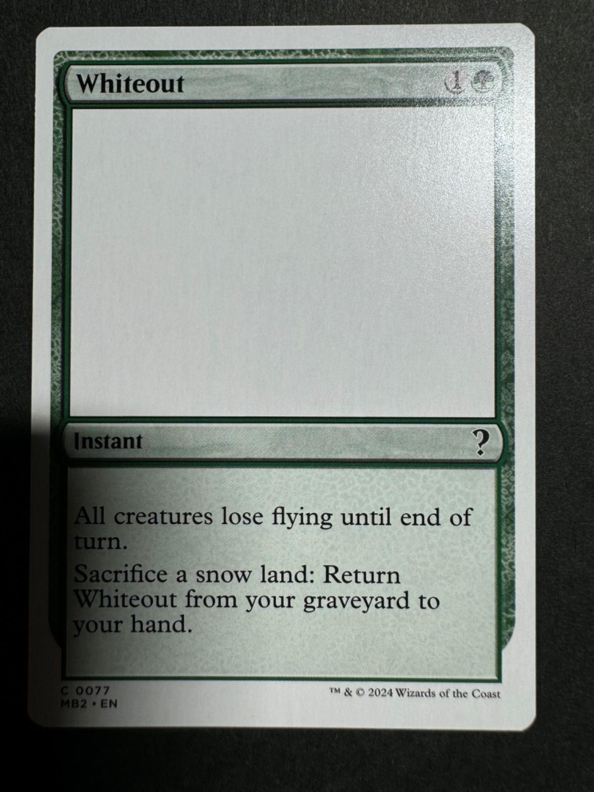 MTG whiteout 英語 白枠 ミステリーブースター2 mysterybooster2 MB2 - メルカリ