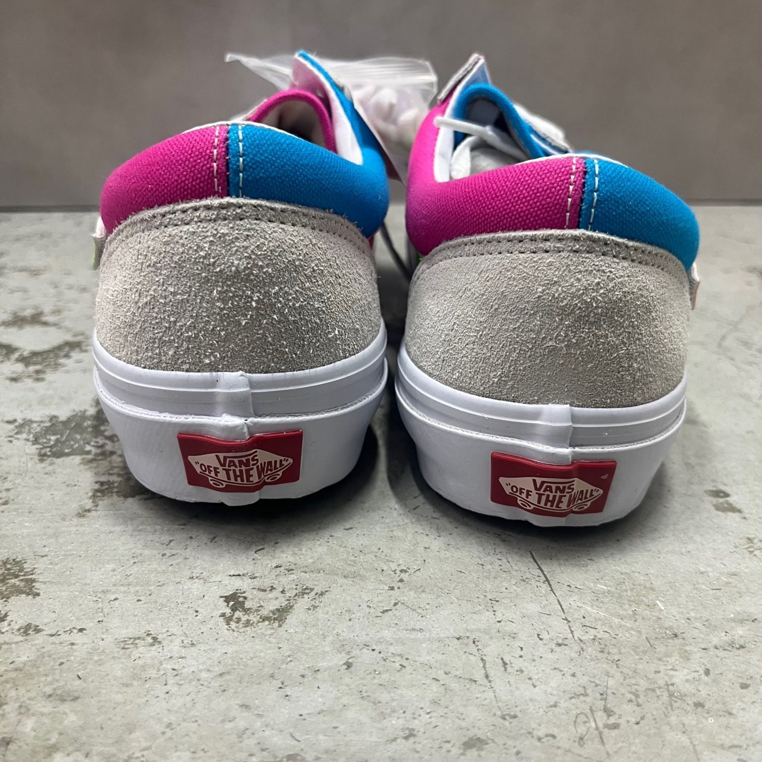 Pink and blue vans store
