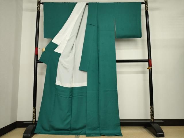 平和屋着物○上質な色無地 霞吉祥地紋 湊鼠色 正絹 逸品