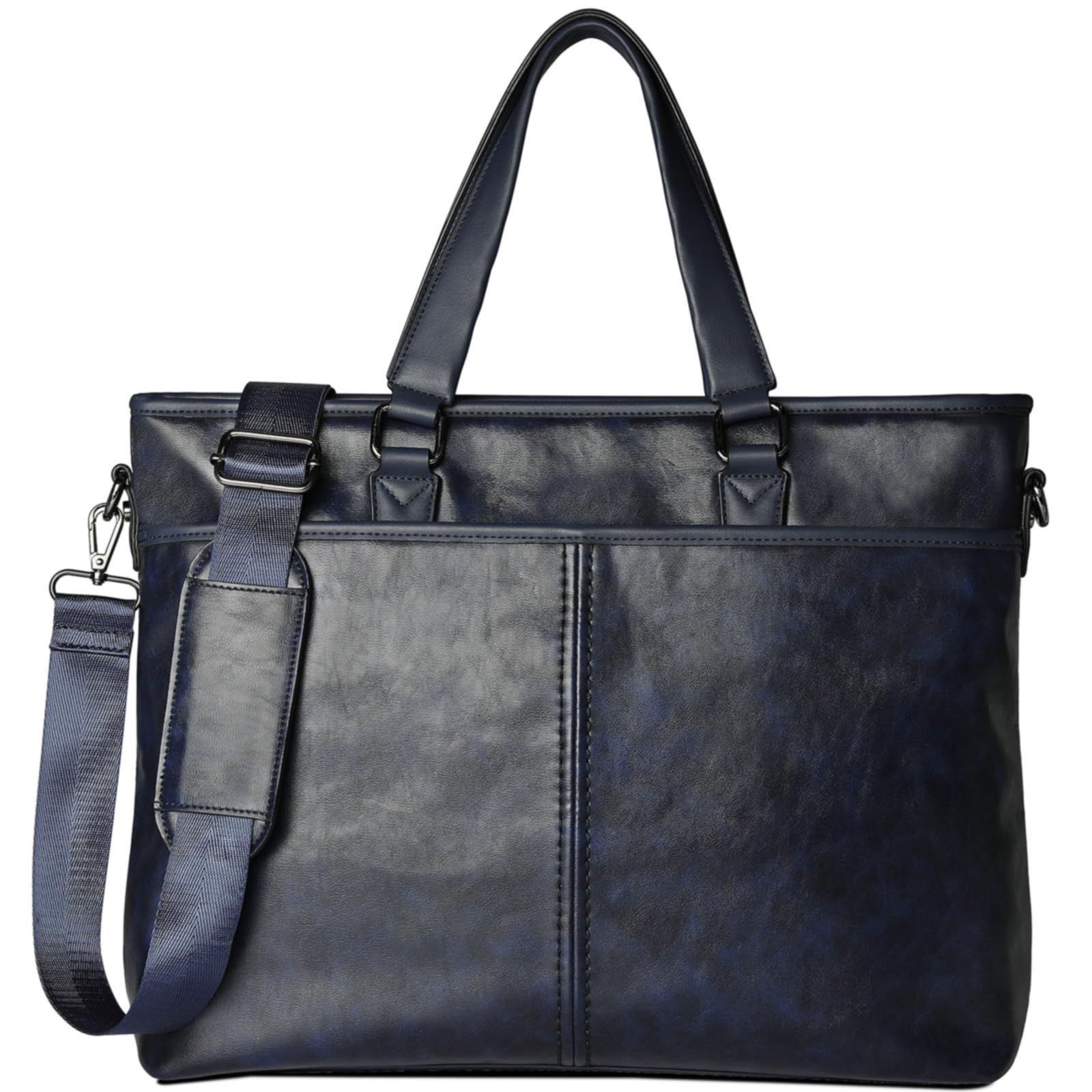 ネイビー [Lubardy] ビジネストートバッグ ビジネスバッグ トートバッグ メンズ 就活 バッグ B4 2way 防水 大容量 出張 ...