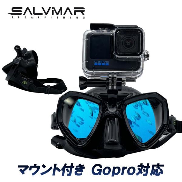 Salvimar サルビマー ダイビングマスク シュノーケル ゴーグル シュノーケリング ダイビング マスク レンズ 曇り止め GoPro マウント付き 強化ガラス TRINITY - メルカリ
