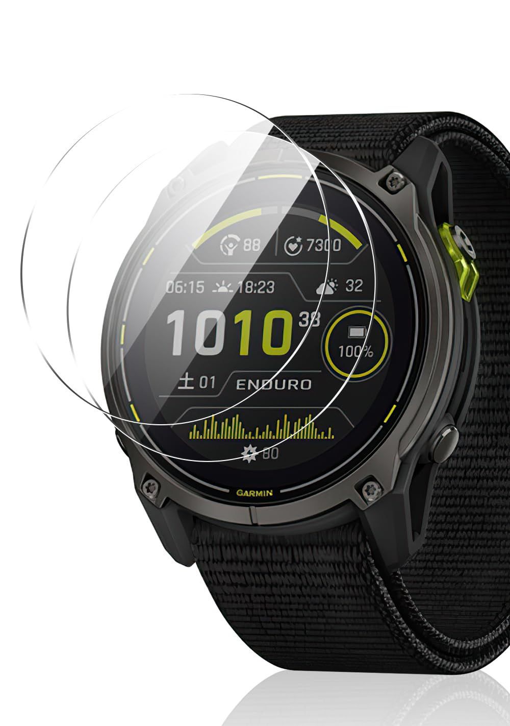 【数量限定】Maxku GARMIN(ガーミン)Enduro3 ガラスフィルム Garmin Enduro3 51mm液晶保護フィルム ...