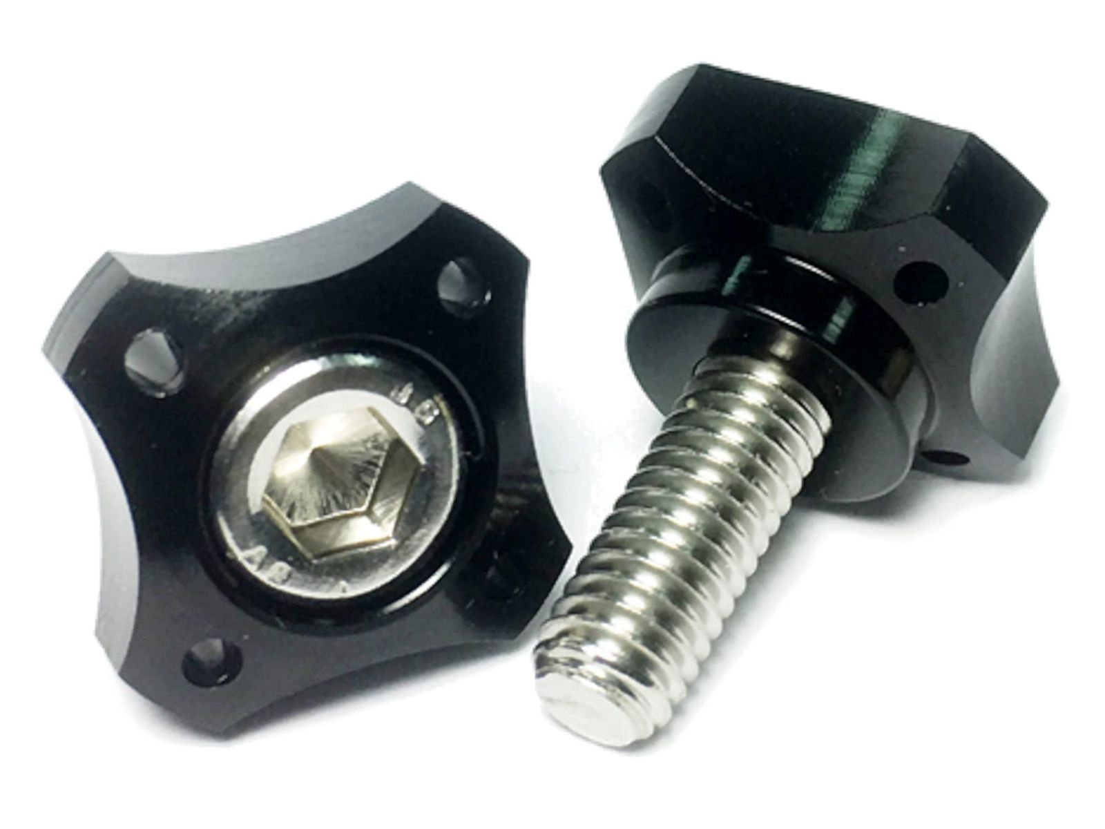 新品 【COTRAX】ナンバーボルト ナンバープレート用 M6ステンボルト 台湾製 アルマイト ドレスアップ カスタム 車 バイク 汎用 2個set Miniクロス(ブラック) - メルカリ