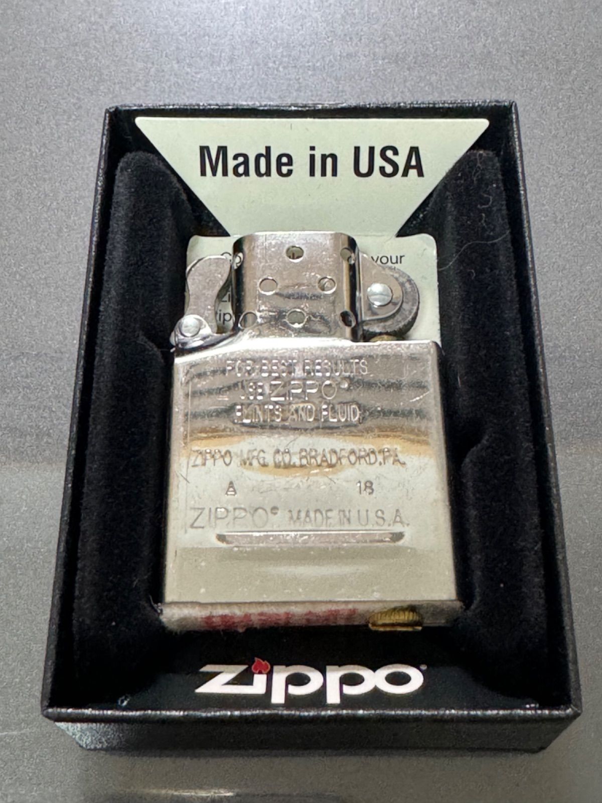 zippo 純正インサイドユニット 2018年製 シルバーインナー ジッポー 中身 交換用 INSIDE UNIT REGULAR SILVER A ZIPPO 18 ケース 保証書 - メルカリ