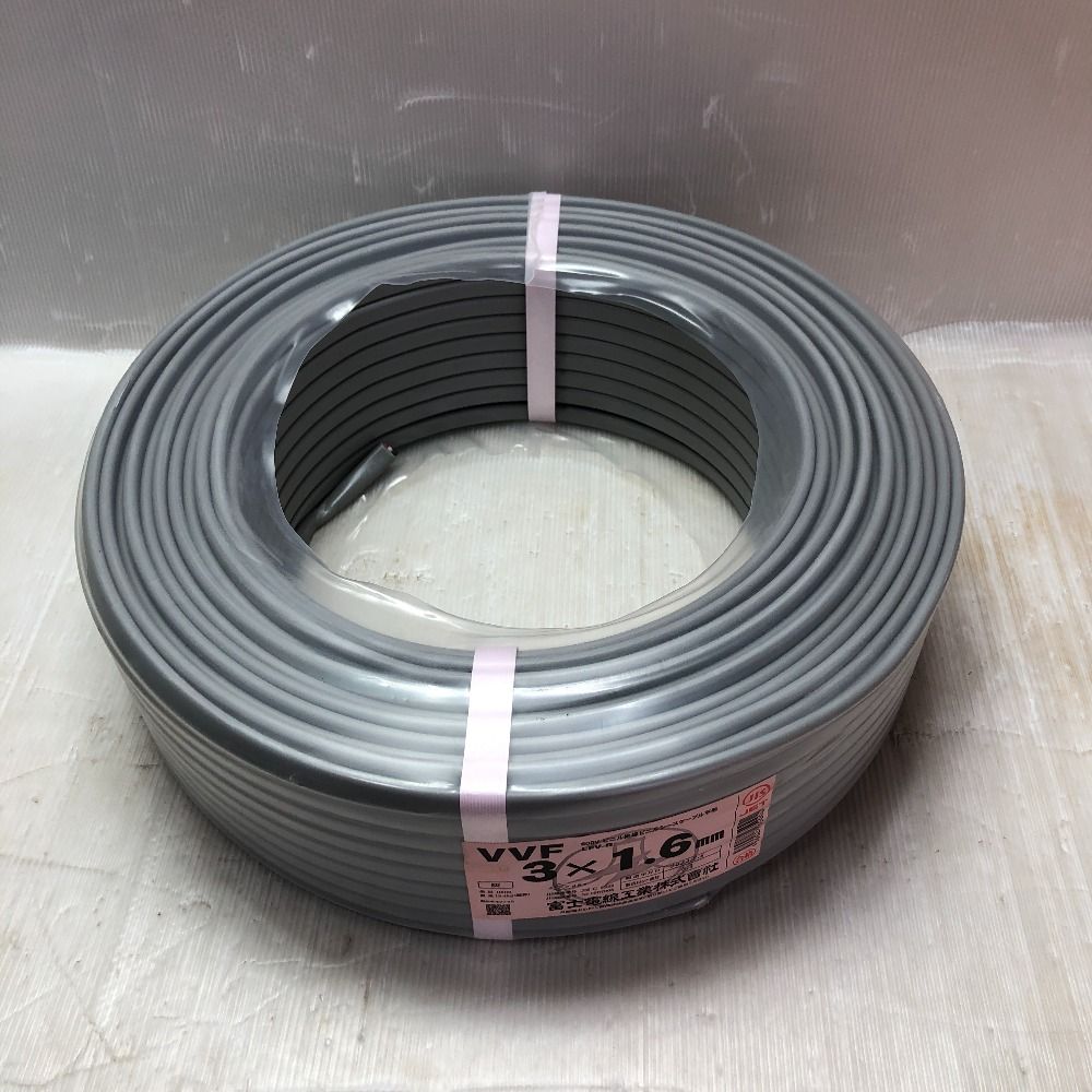 富士電線工業(FUJI ELECTRIC WIRE) VVFケーブル 3X1.6 2023年製 グレー - メルカリ