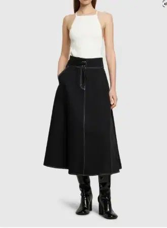 MAX MARA(マックスマーラ) Max Mara ハイウエスト フレア ロング スカート イタリア 42 24ss - メルカリ