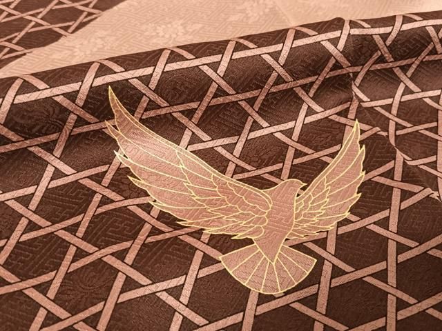 平和屋着物○染色作家 斉藤三才 訪問着 三才鳥 金彩 ロング丈 正絹