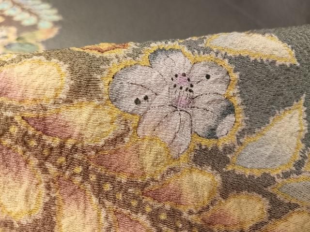 平和屋着物○越後十日町の一流染匠 桐屋・翠山工房 訪問着 絞り 辻が花