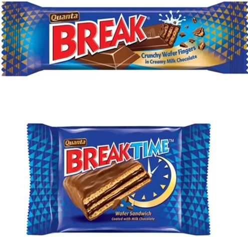 【64個入】クゥアンタ ブレーク シェアリングミックス 952g ウエハース入りスナックチョコ Quanta Break Sharing ...