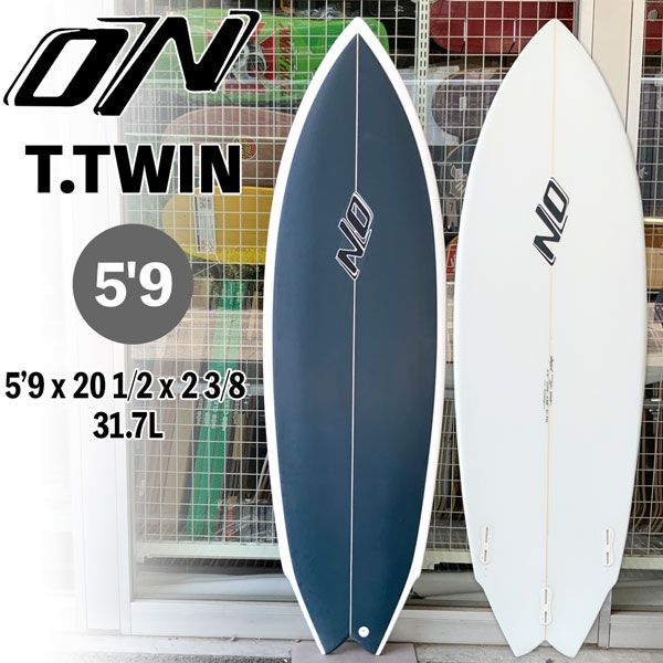オオノシェイプ ONO SURFBOARDS T.TWIN PU 5’9 x 20 1/2 x 2 3/8 31.7L NAVY FCS2 ...
