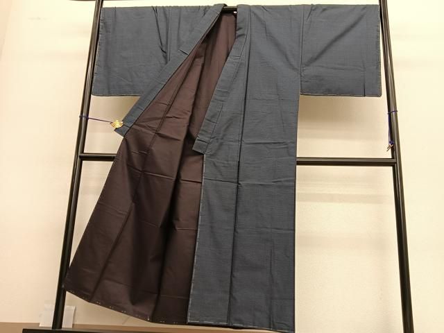 平和屋着物○男性 本場大島紬 アンサンブル 100亀甲 キングサイズ 正絹