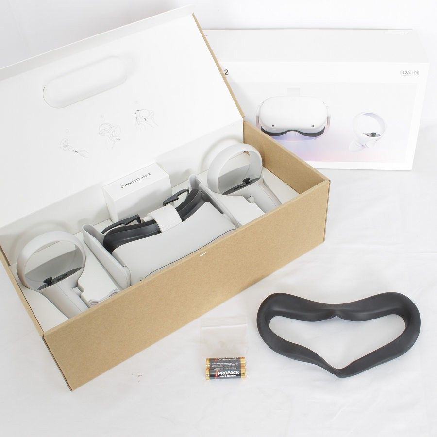 【美品】Meta Quest 2 128GB VR ヘッドマウントディスプレイ ヘッドセット メタクエスト2 オキュラスクエスト2 ...