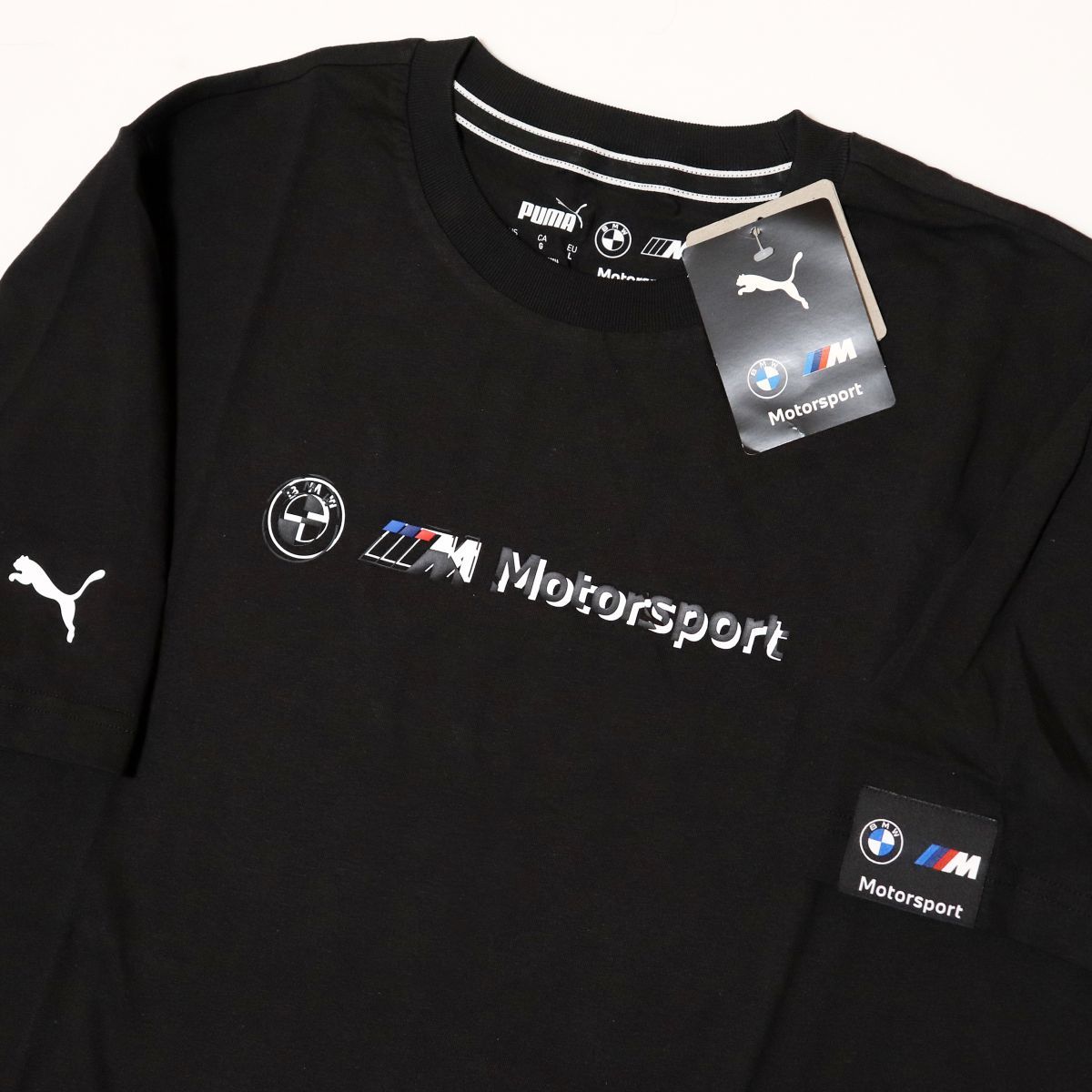 送料390円可能商品 プーマ PUMA X BMW モータースポーツ 新品 メンズ 半袖 Tシャツ 黒 LLサイズ [627468011N ...