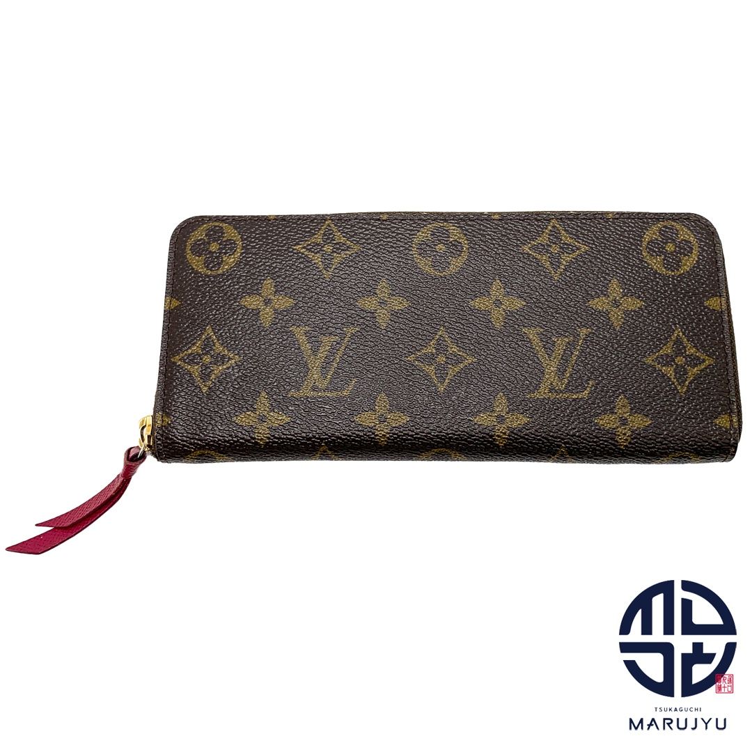 LOUIS VUITTON ルイヴィトン モノグラム フューシャ ポルトフォイユ･クレマンス M60742 長財布 サイフ ジッピーウォレット ...