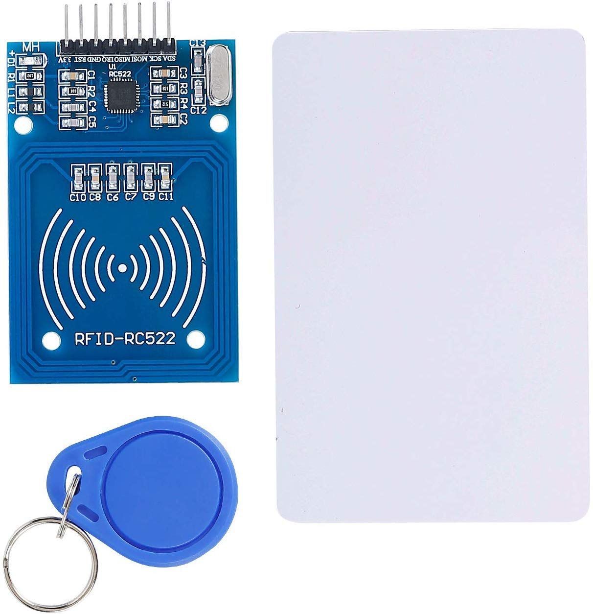 新品 SunFounder RFID RC522 モジュールMFRC522 RFID カードリーダーS50スマートNFCカードとICタグ付き ...