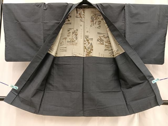 平和屋着物○男性 本場大島紬 アンサンブル 80亀甲 総詰め 正絹 逸品