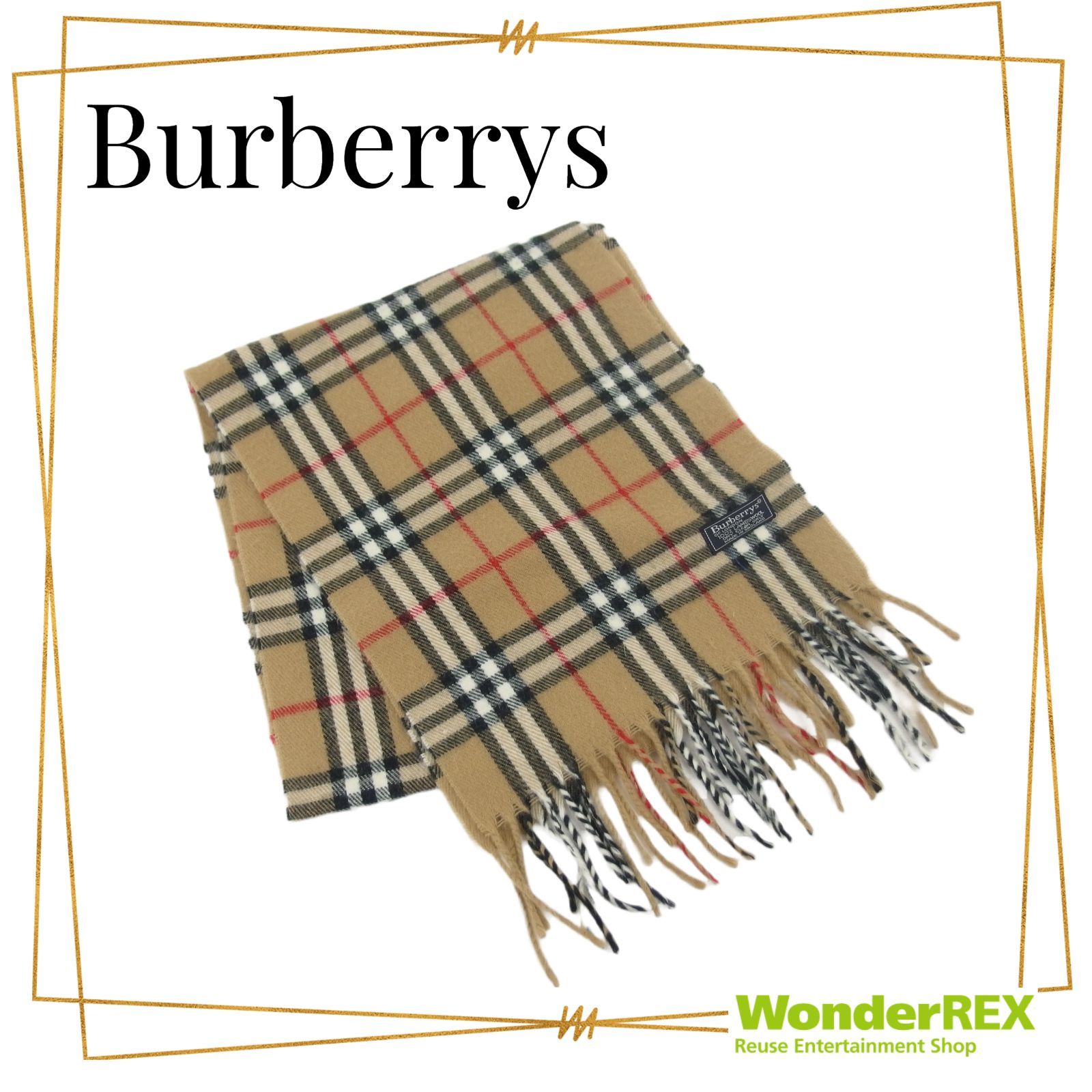 Burberrys バーバリー マフラー チェック ベージュ - WonderREXメルカリ店 - メルカリ