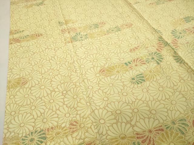 平和屋着物＊夏物 小紋 絽 エ霞菊文 正絹 逸品 未使用 CAAS2210gh