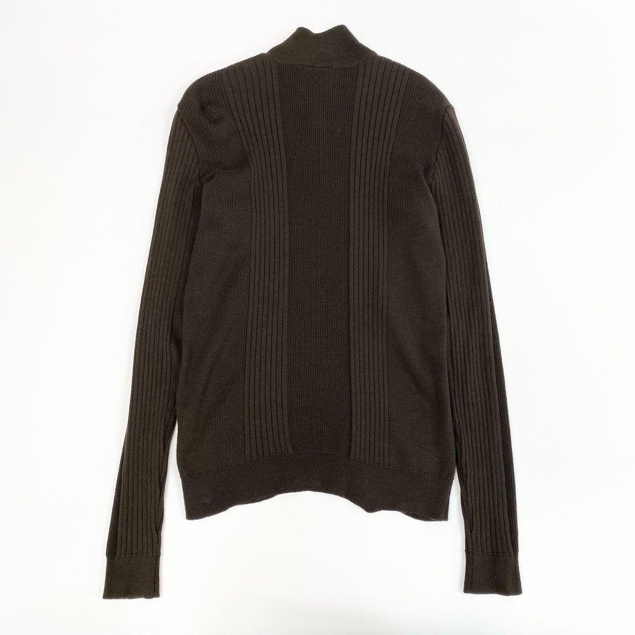 1j27 ARMANI COLLEZIONI アルマーニ コレツィオーニ ハイネックリブニットセーター ハーフボタン ウール100％ 50 ...