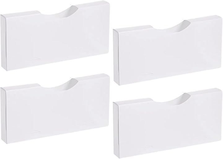 SATOMO ゴミ袋 収納 ケース 4個セット 引き出し スマート取り出し キッチン収納 ポリ袋対応 シンプルデザイン(ホワイト, Small ...