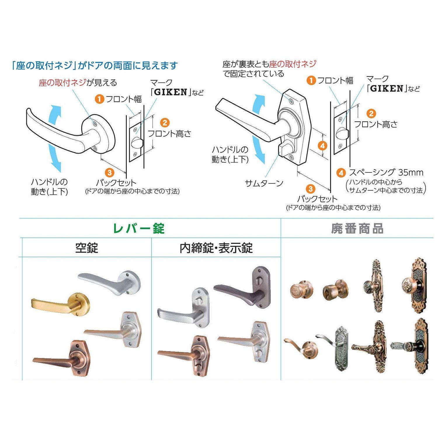 【人気商品】川口技研 純正 室内錠用 取りかえラッチ本体 レバー錠専用 DR-50 - メルカリ