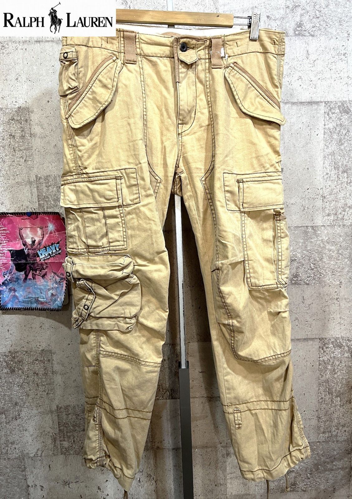ポロラルフローレン HBT マルチポケット カーゴパンツ 34/30 ミリタリー POLO RALPH LAUREN PANT.MANS.CARGO - メルカリ