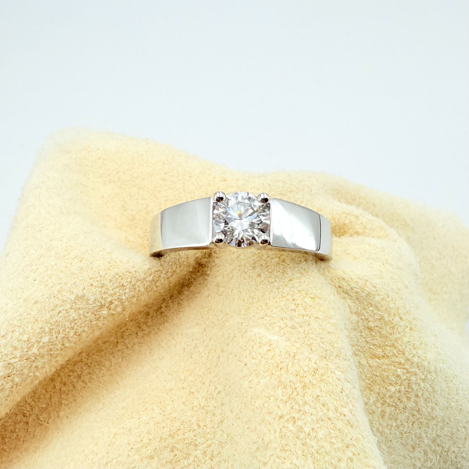 PT950 1.05ct D VVS1 オーダーメイドリング ラボグロウンダイヤモンド IGI鑑定書付き ラウンドブリリアントカット メンズリング ジュエリー プラチナ指輪 誕生日記念日 ...