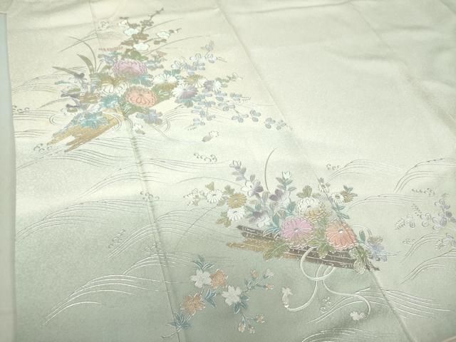 平和屋着物○金彩友禅 卓越技能者・名工・和田光正 訪問着 花筏 暈し