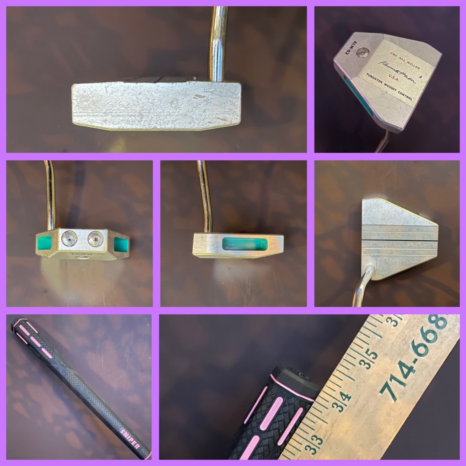 H ★★ USA ★★ Kenneth Harper ★★ 希少ケネスハーパー ★★ 34 ★★ 構えやすくて打感が良いアルミ削り出しのパター ...