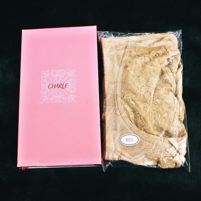 SE3F93☆新品 新品箱付き CHARLEシャルレ D75 大きいカップ 定価6270円 しっかり補整・ロングセラーブラジャー Cシリーズ FA023 肩負担軽減 ノンワイヤー ナチュラル ...