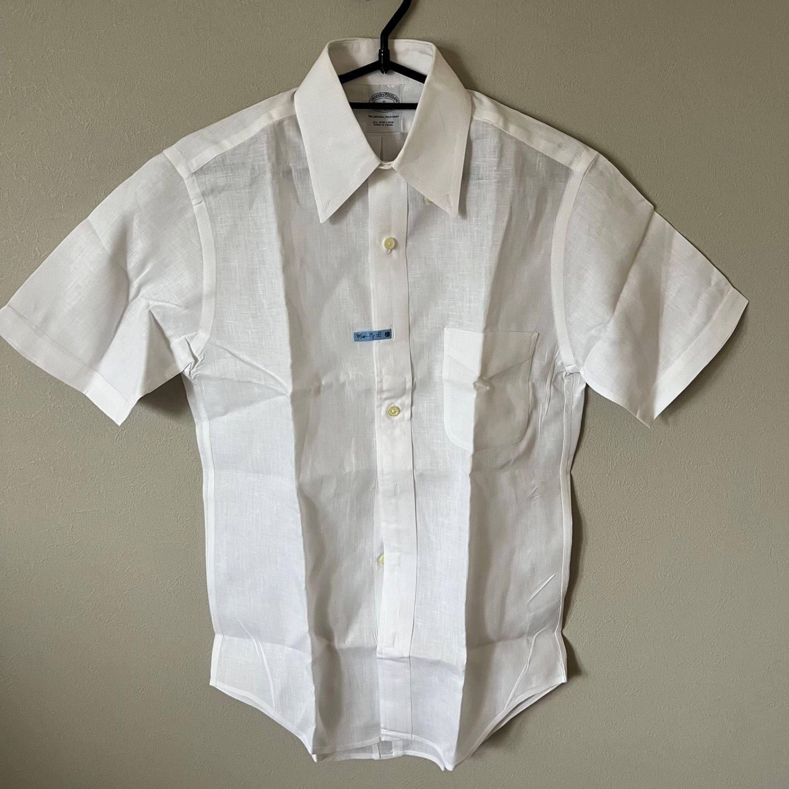 z972 【美品】 brooks brothers ブルックスブラザーズ ホワイト 麻 リネン シャツ 半袖 メンズ Sサイズ - メルカリ