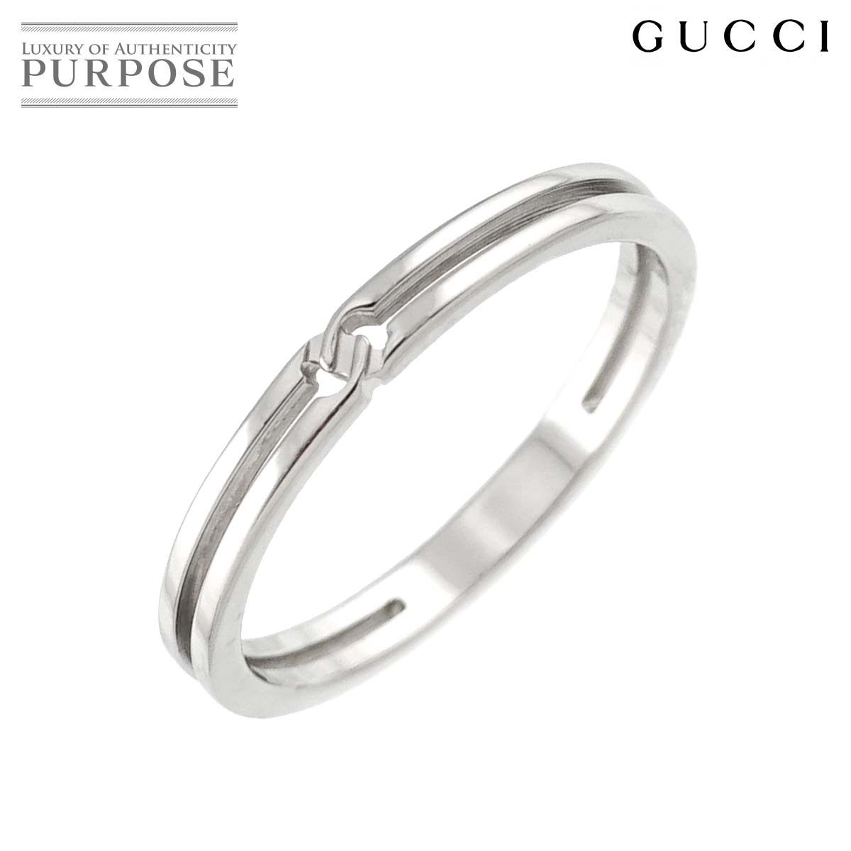グッチ GUCCI インフィニティ #11 リング K18 WG ホワイトゴールド 750 指輪 Infinity Ring 90266544 ...