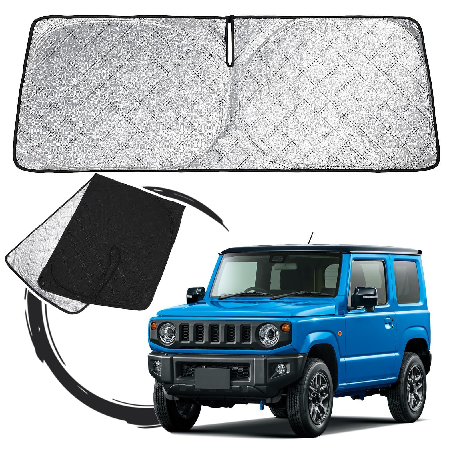 【特価セール】UVカット フロントガラスサンシェード 紫外線 遮光 フロント フロント 夏用 サンシェード サンシェード 専用 JB74W (フロントガラス) JB64W 【6層構造素材】新型 ...