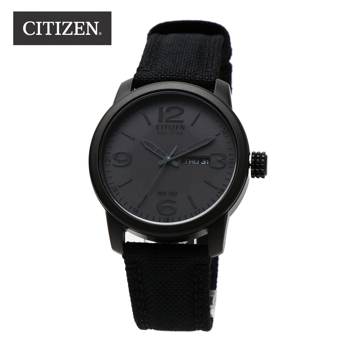 CITIZEN シチズン ECO-DRIVE エコドライブ Military ミリタリー BM8475-00F マットブラック メンズ 男性 ...