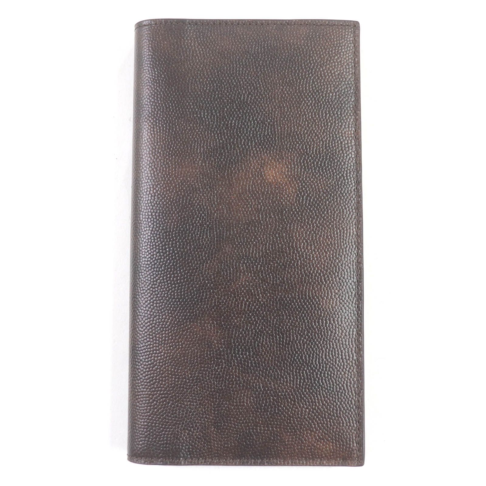 未使用品 John Lobb ジョンロブ CAVIA YEN WALLET ロゴ入り 二つ折り レザー 長財布 ロングウォレット ブラウン 箱 ...