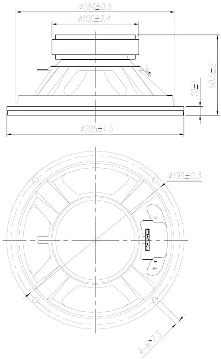 DAITO VOICE ダイトーボイス DS-200R 8Ω 20cm フルレンジスピーカー ダブルコーンスピーカー 20W / 20センチスピーカー 8インチ ユニット 1個 - スピード ...