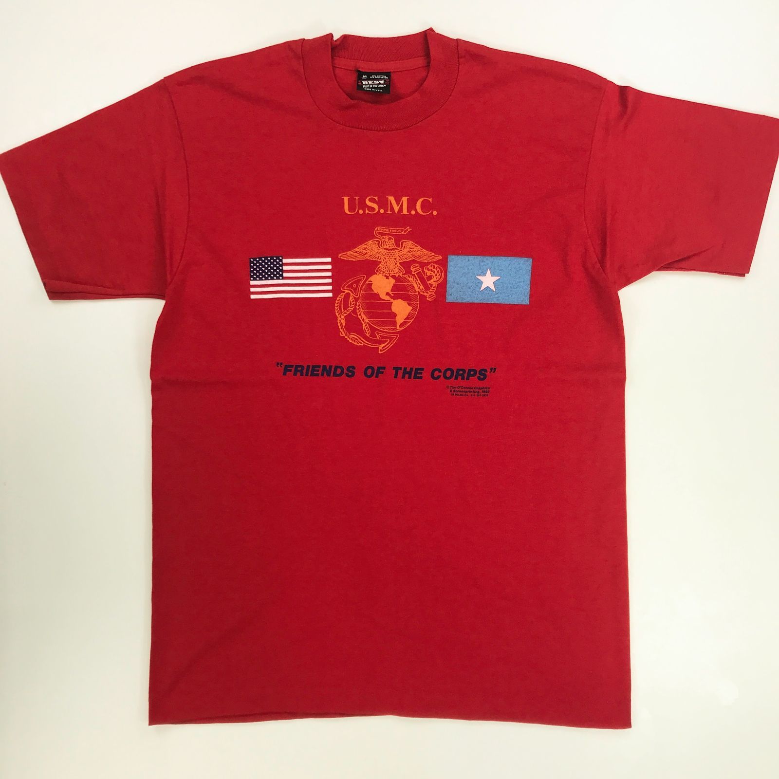 【物流センター】 中古 半袖Tシャツ 90年代 USA製 美品 UNITED STATES MARINE CORPS USMC アメリカ海兵隊 ...