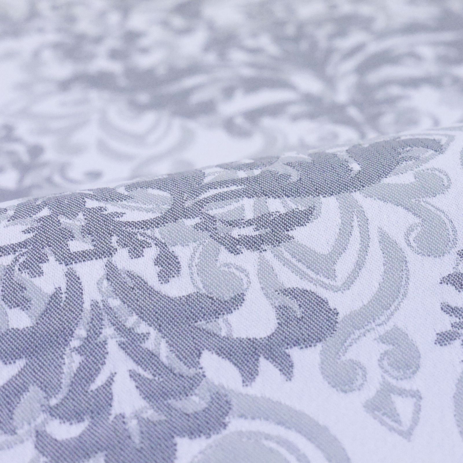 新品・仕立て上がり】フォーマル 袋帯 全通 古典 唐草 白 グレー 灰色