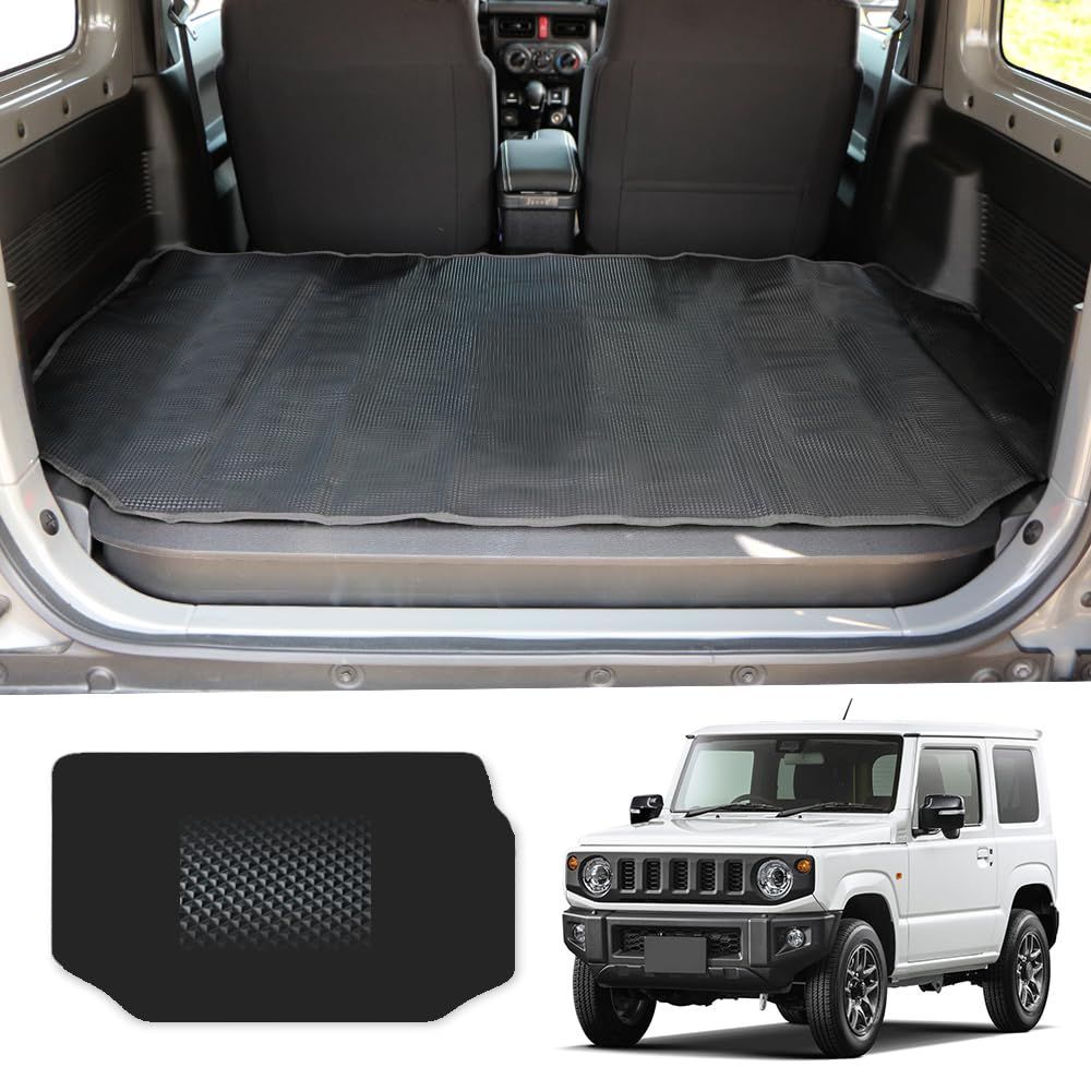 Temiry 車 ラゲッジマット新型ジムニー用 撥水 トランクシート 滑り止め jb64 アクセサリー jb74 荷台マット 汚れに強い ワンタッチバックルラゲッジマット 取付簡単 ジムニー ...