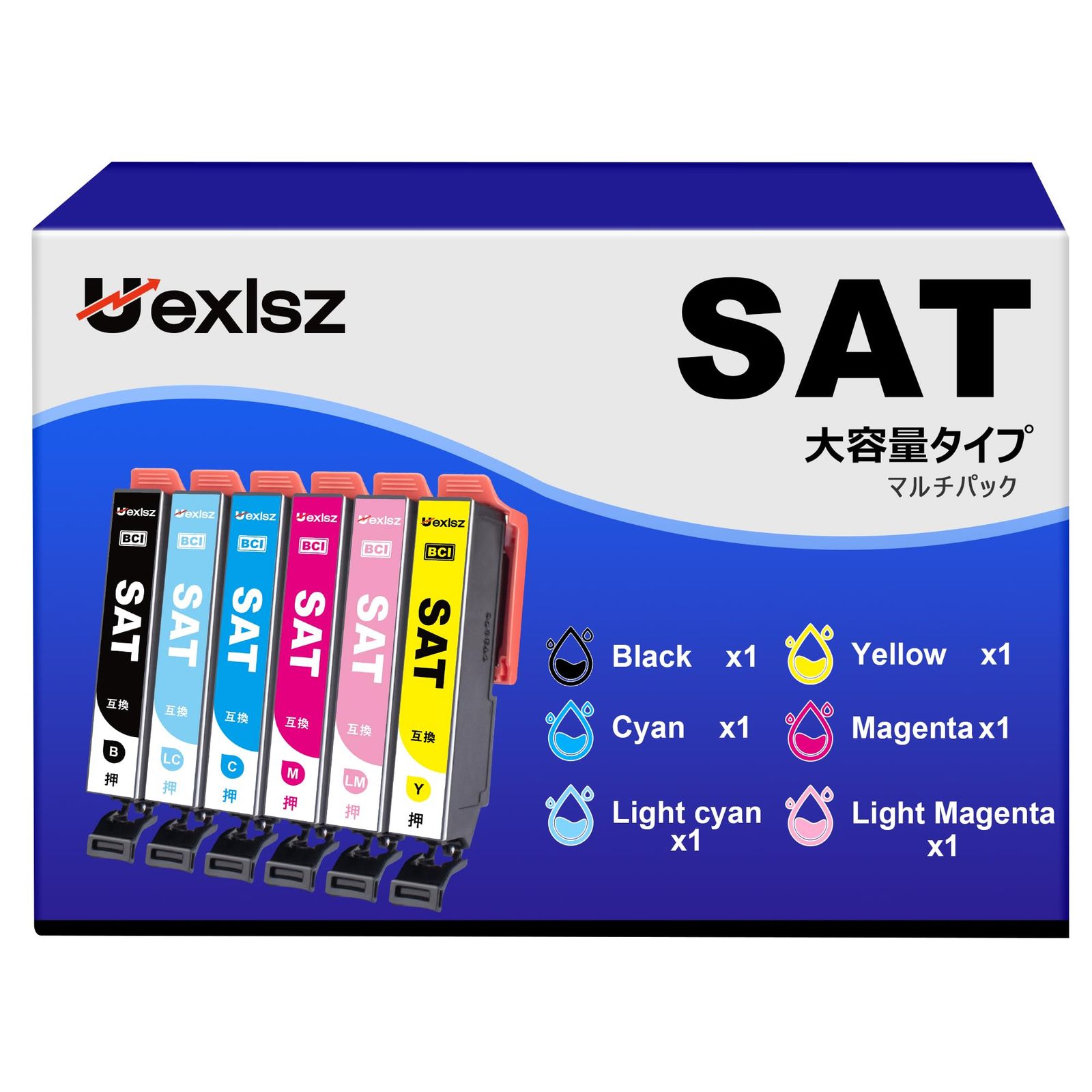 SAT-6CL インク サツマイモ (EPSON)用 さつまいも インク エプソン 対応 SAT 6色セット Epson EP-812A EP-813 EP-712A EP-713A EP ...