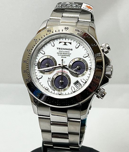 テクノス 腕時計 メンズウォッチ TECHNOS TE4001SW ソーラー ラッピング無料 手書きのメッセージカード - メルカリ