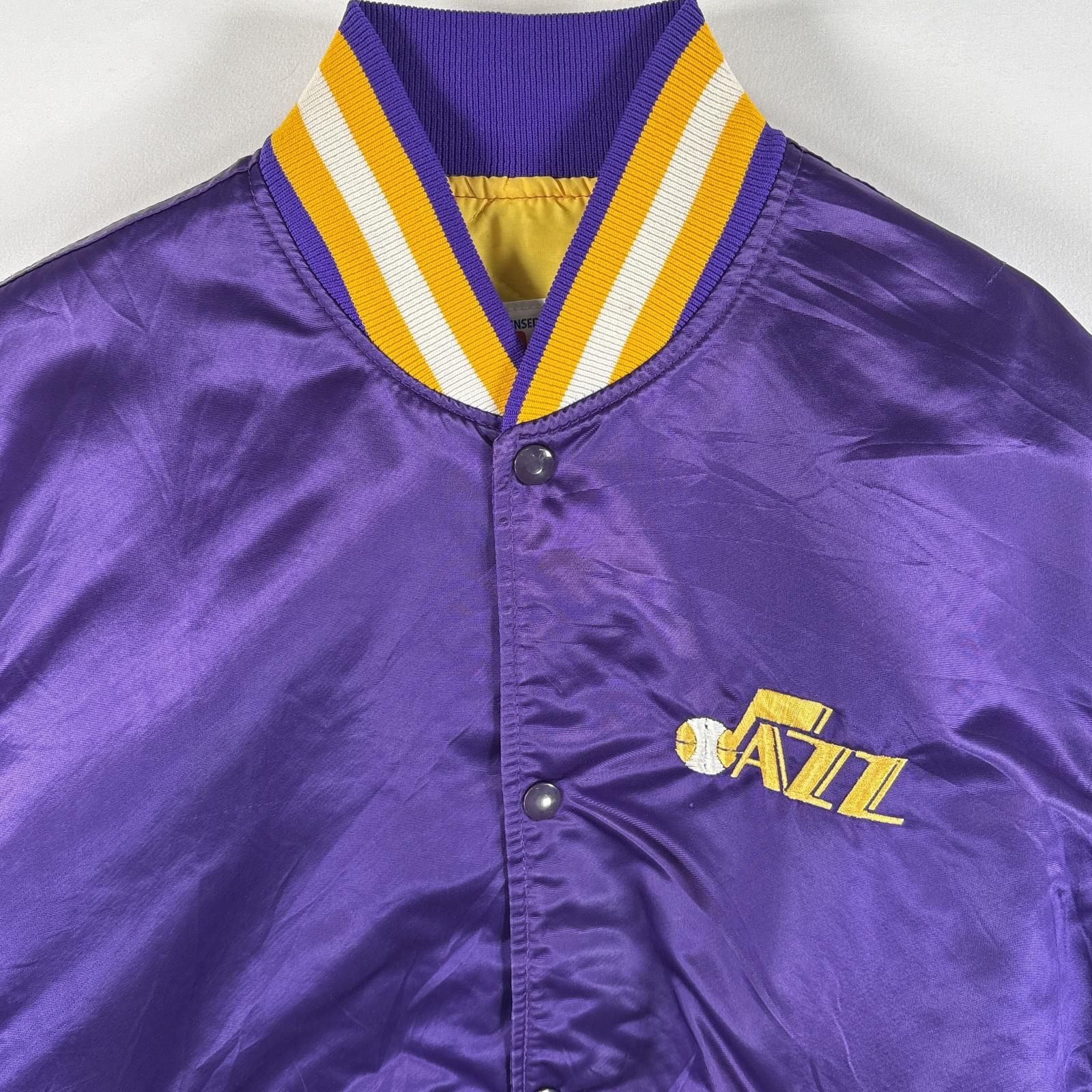 古着 スターター Starter USA製 ナイロンスタジャン NBA ワッペンロゴ